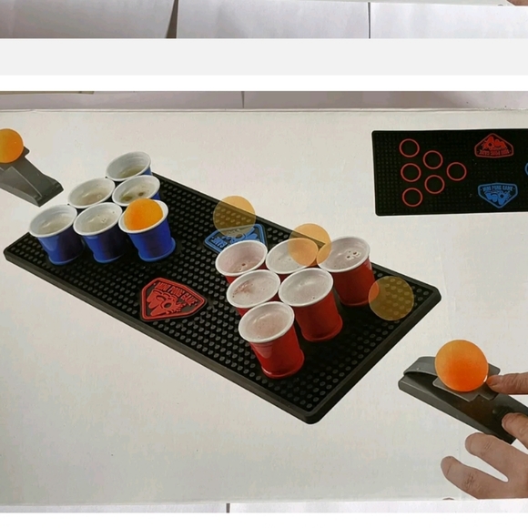 Holiday Time | Games | Bar Mat Mini Beer Pong Set | Poshmark